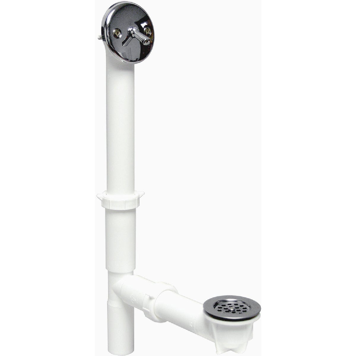 Plumb Craft 1 1/2 In. Plastic Trip Lever Bath Drain with Chrome Trim ...