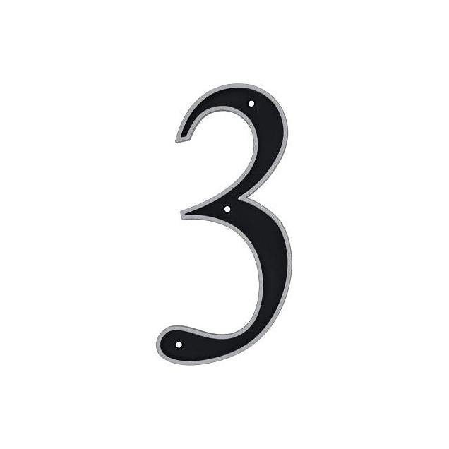 Hillman 6 In. Reflective Plastic Number 3 | True Value Hardware