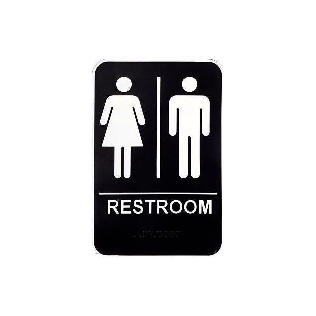 Hillman 6 In. x 9 In. Braille with Women & Man Icons Handicapped ...