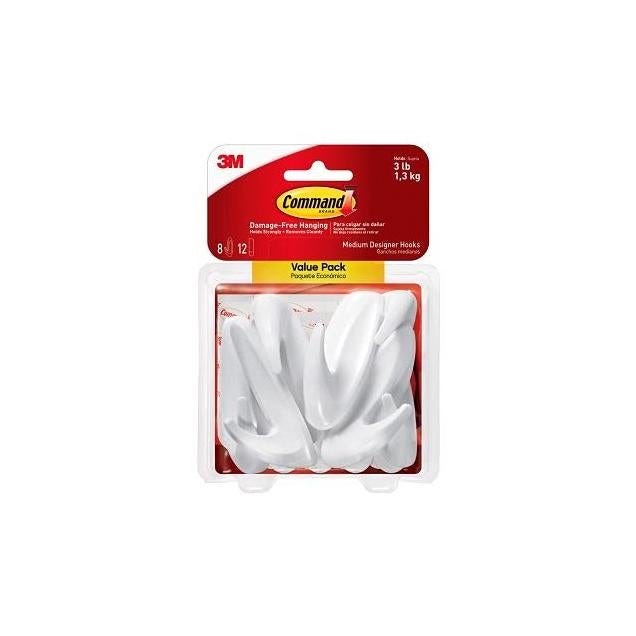 3M Command Medium White Designer Hooks Value Pack | True Value Hardware