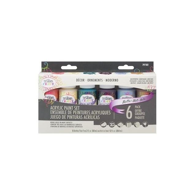 Testors 2 Oz. Matte Acrylic Craft Paint Set (6-Pack) | Do it Best