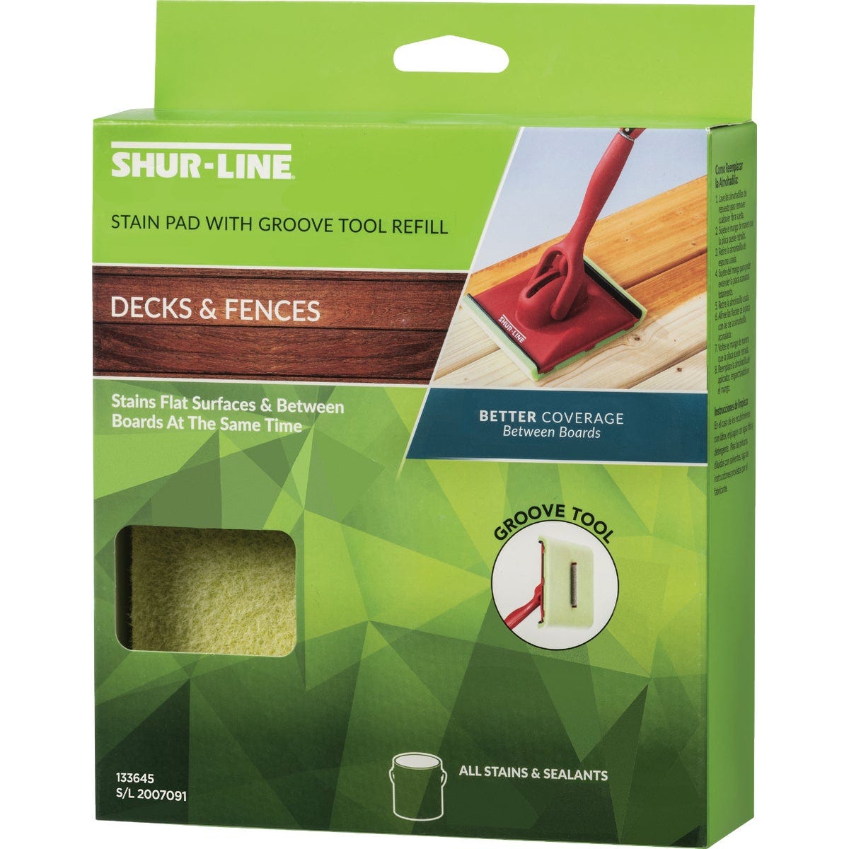 Shur-Line 9 In. Better Coverage Decks & Fences Stain Pad Refill | True ...