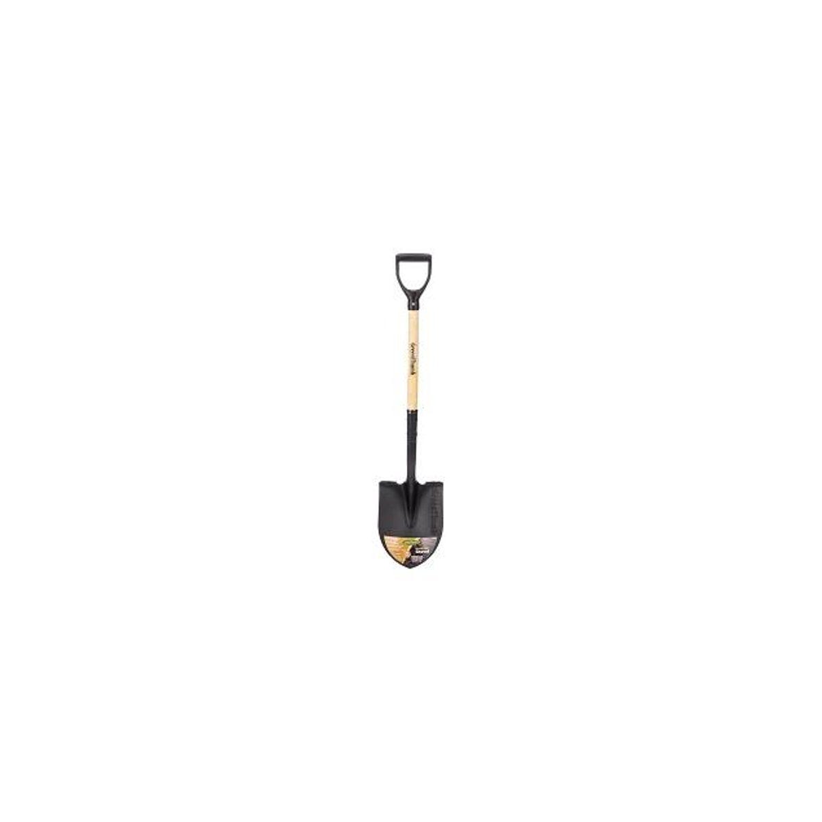 Round Point Serrated Edge Garden Shovel with Fiberglass D-Handle | True ...