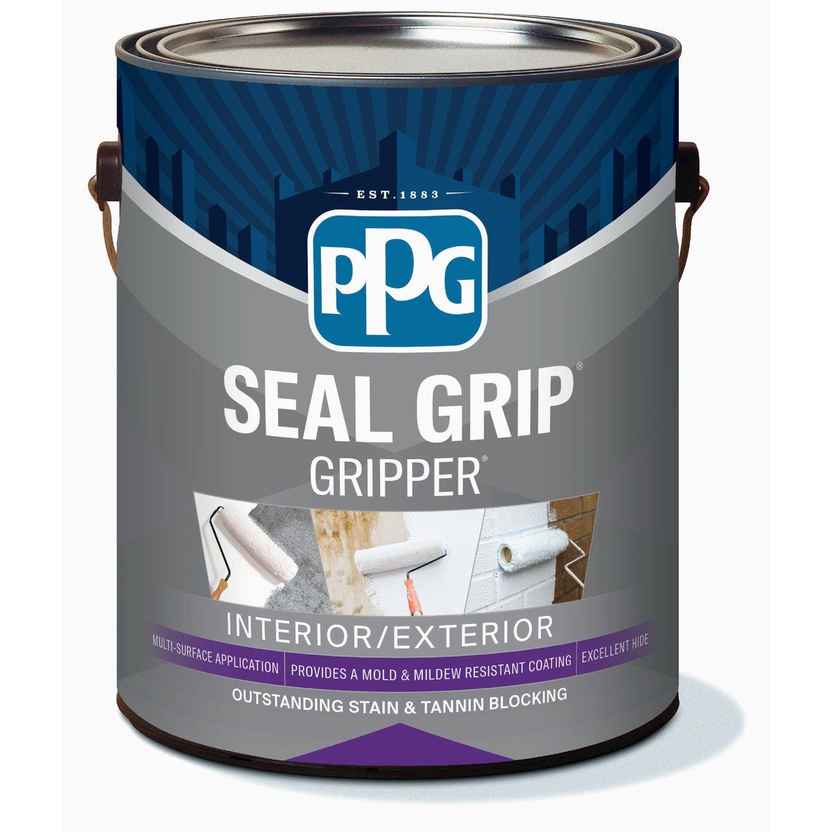 PPG 1 Gal. Seal Grip Gripper Interior/Exterior Primer, White Pastel ...