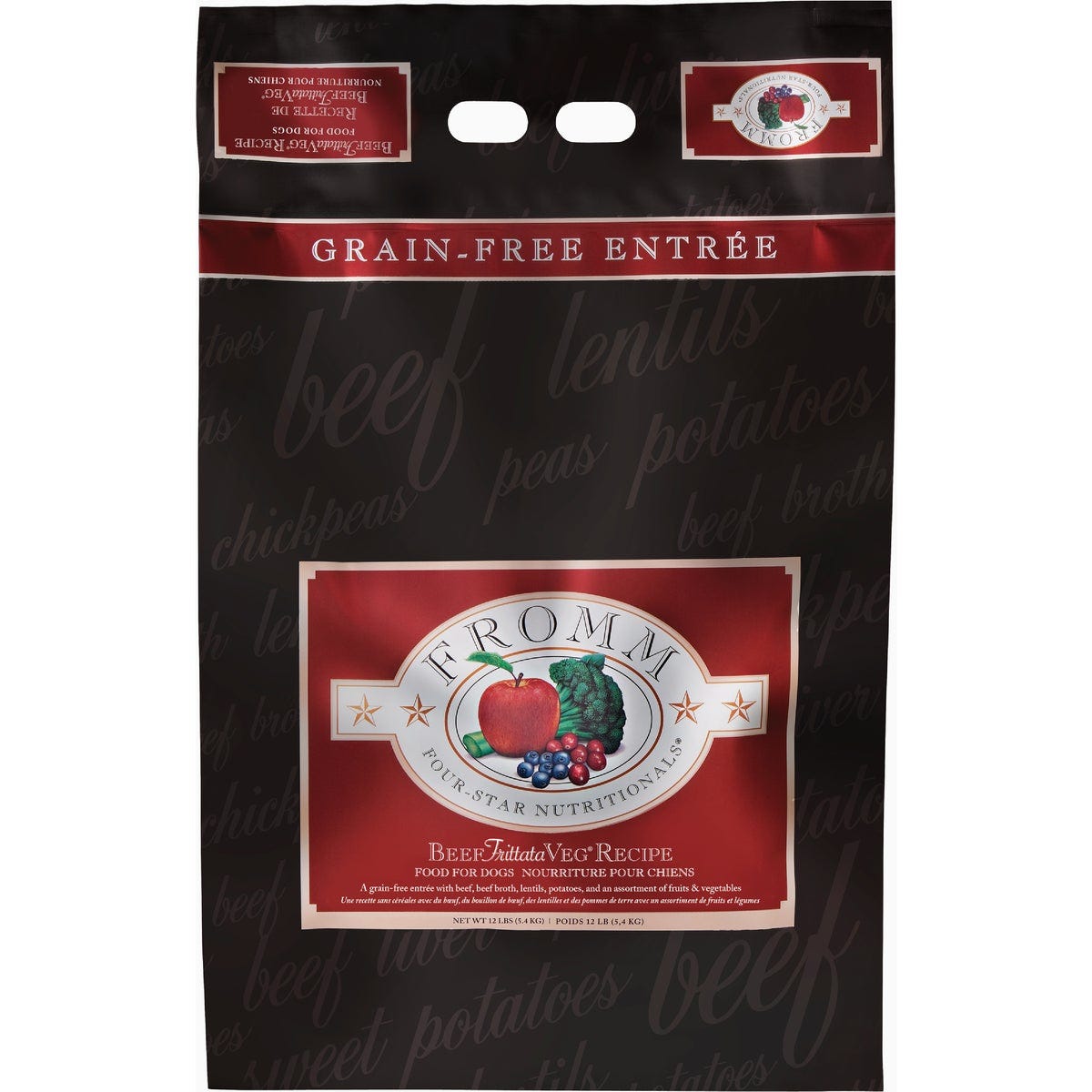 Fromm Four-Star Nutritionals Beef Frittata Veg Recipe Dry Dog Food, 12 ...