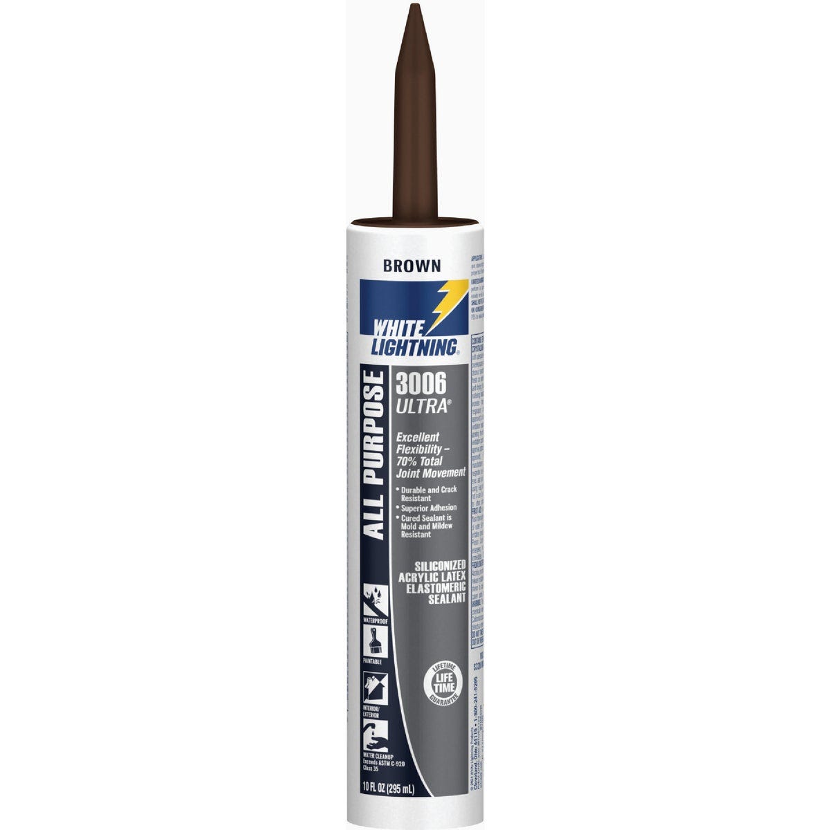 White Lightning 3006 Ultra 10 Oz. Brown Siliconized Acrylic Latex ...
