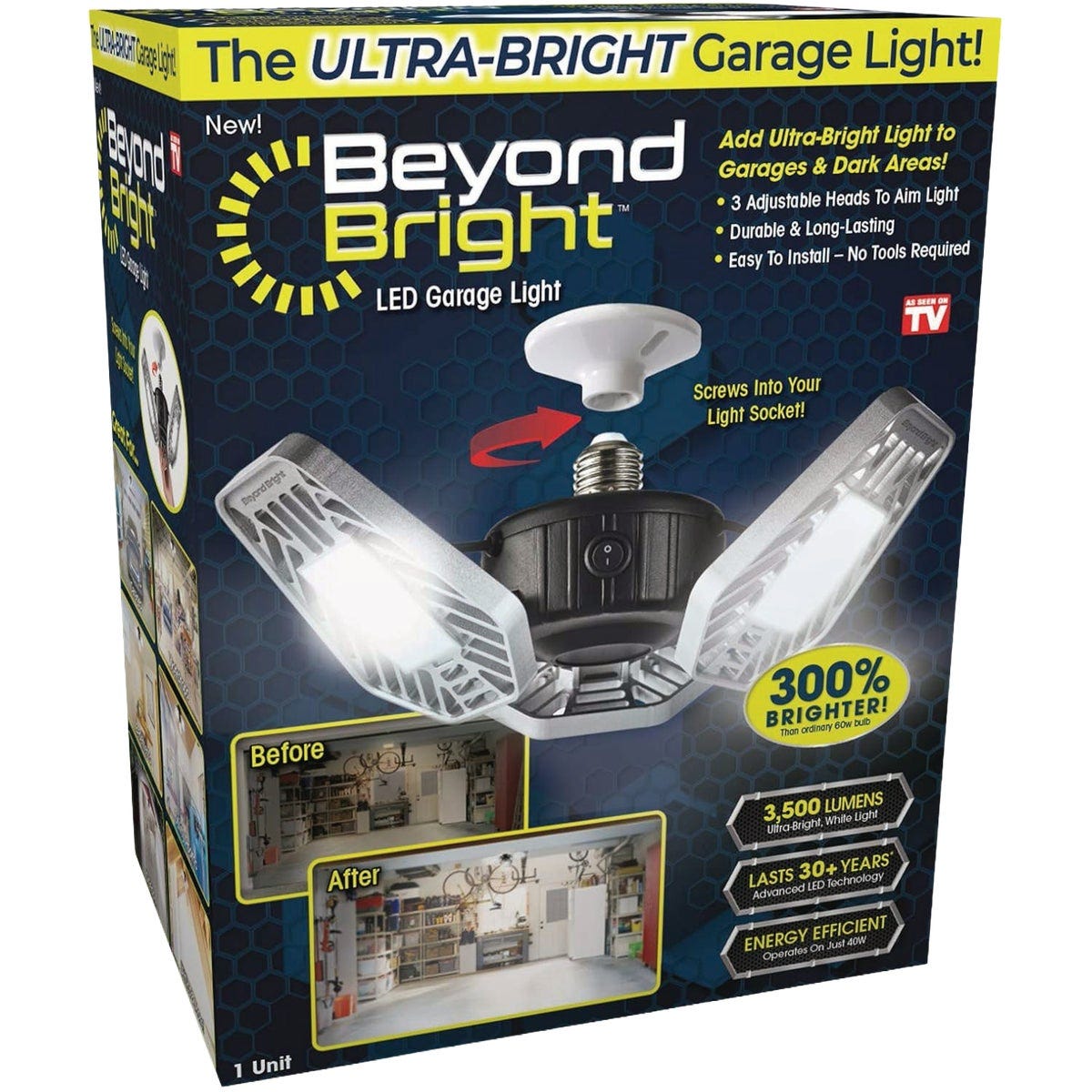 Beyond Bright Ultra-Bright 3-Panel LED Garage Light | Do it Best