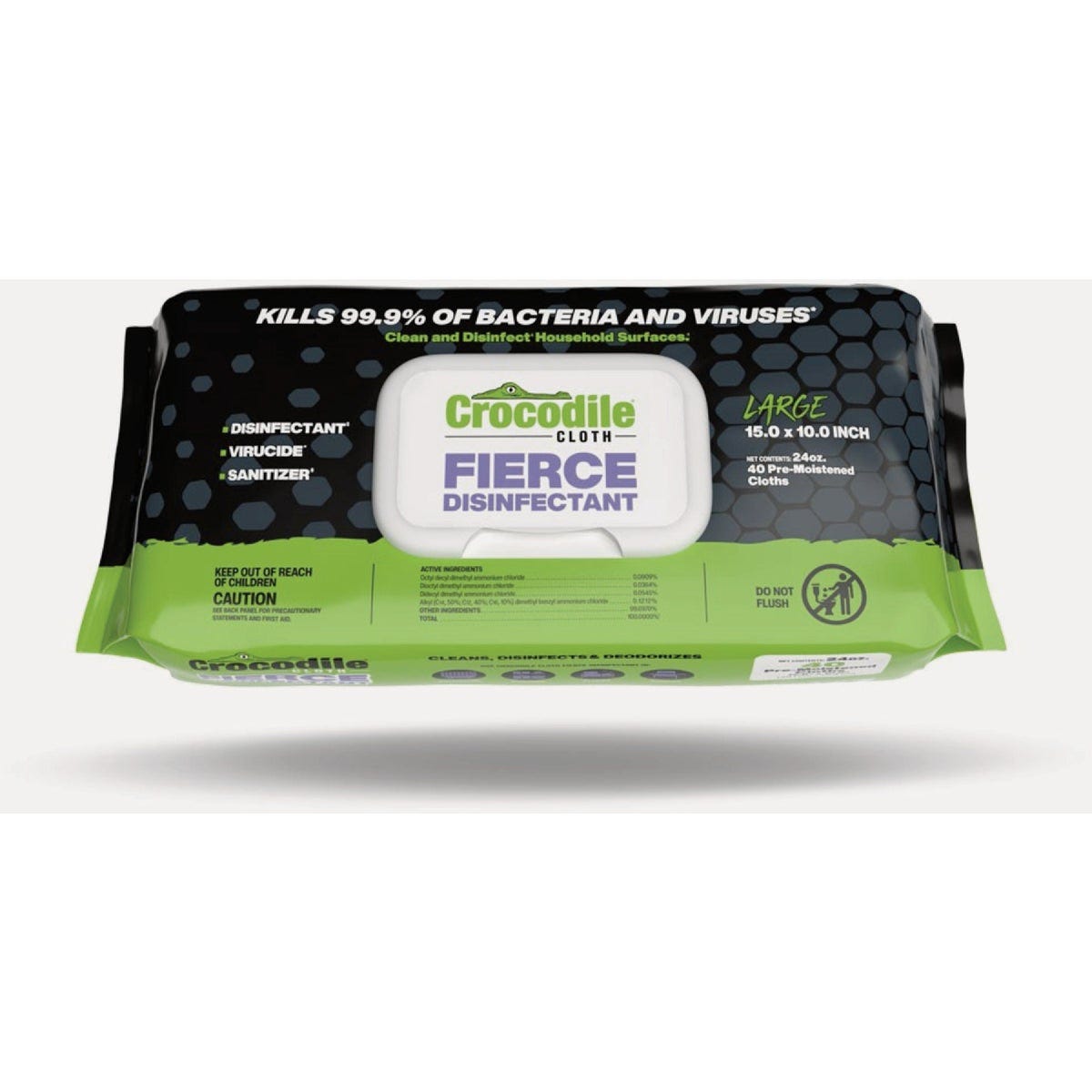 Crocodile Cloth Fierce Disinfectant Cleaning Wipes (40-Count) | True ...