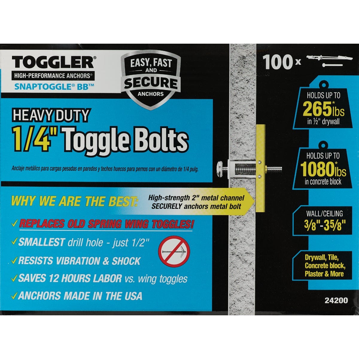 Toggler Snaptoggle 1/4-20 x 2 In. Toggle Bolt (100-Count) | True Value ...