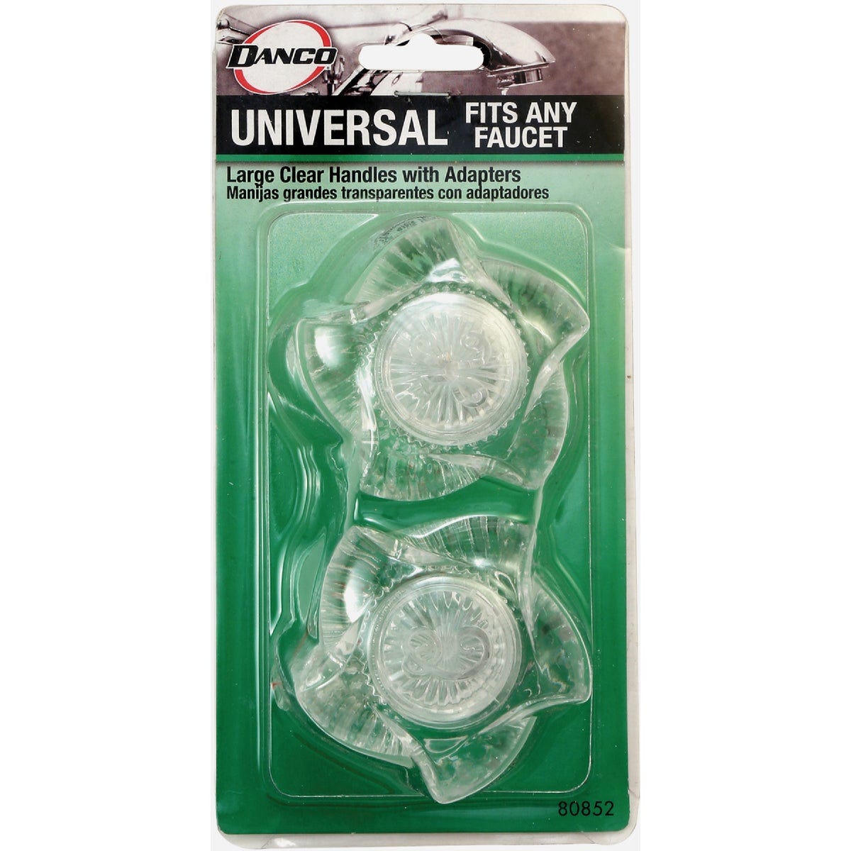 Danco Large Clear Faucet Handles with Universal Adapters (2-Pack ...