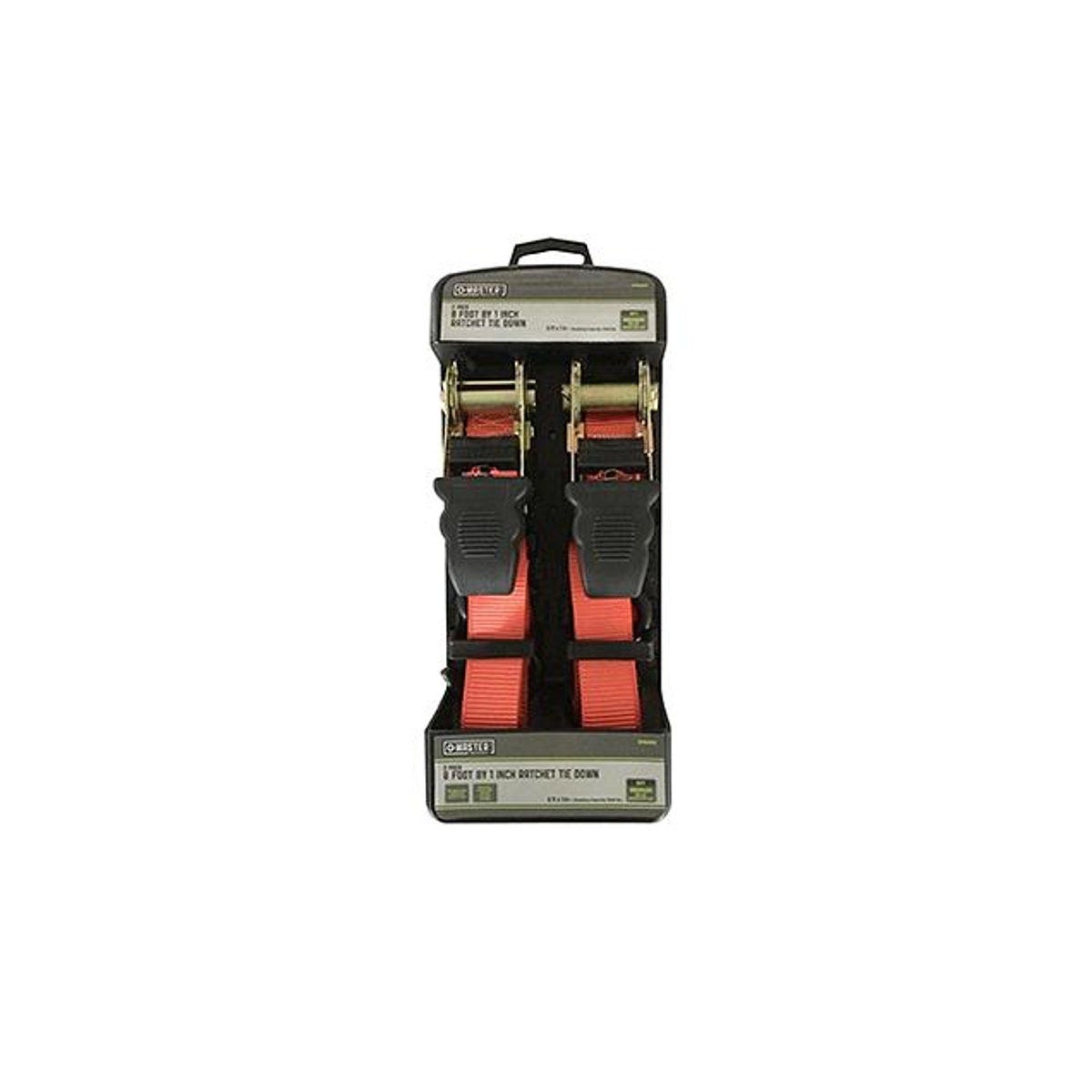 Master Mechanic 1 In. x 8 Ft. 1500 Lb. Cycle Ratchet Strap (2-Pack ...