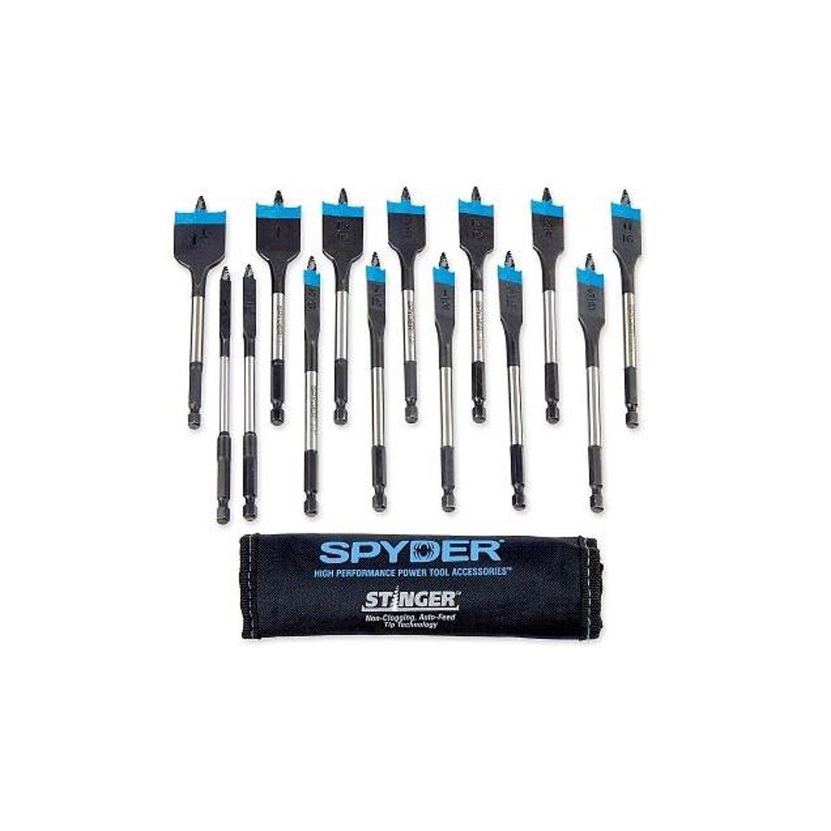 Spyder Stinger 14-Piece Spade Woodboring Bit Set & Pouch | True Value ...