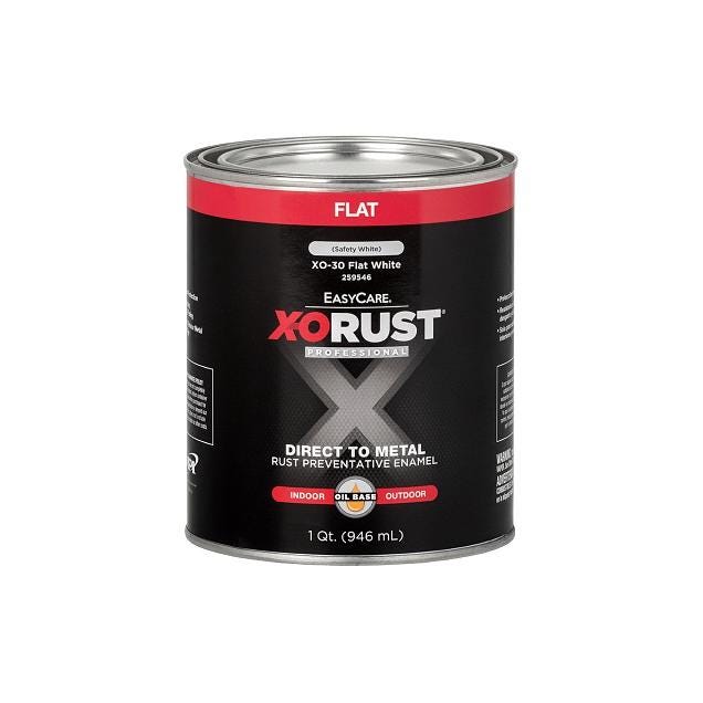 EasyCare X-O Rust Premium 1 Qt. Flat White Anti-Rust Oil-Base Paint ...