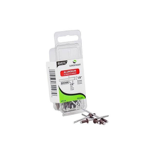 Surebonder 1/8 In. Dia. Brown Short Aluminum Rivets (25-Pack) | True ...
