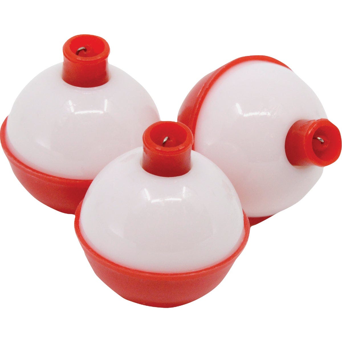 Vanguard 1 In. Red & White Push-Button Fishing Bobber Float (3-Pack ...
