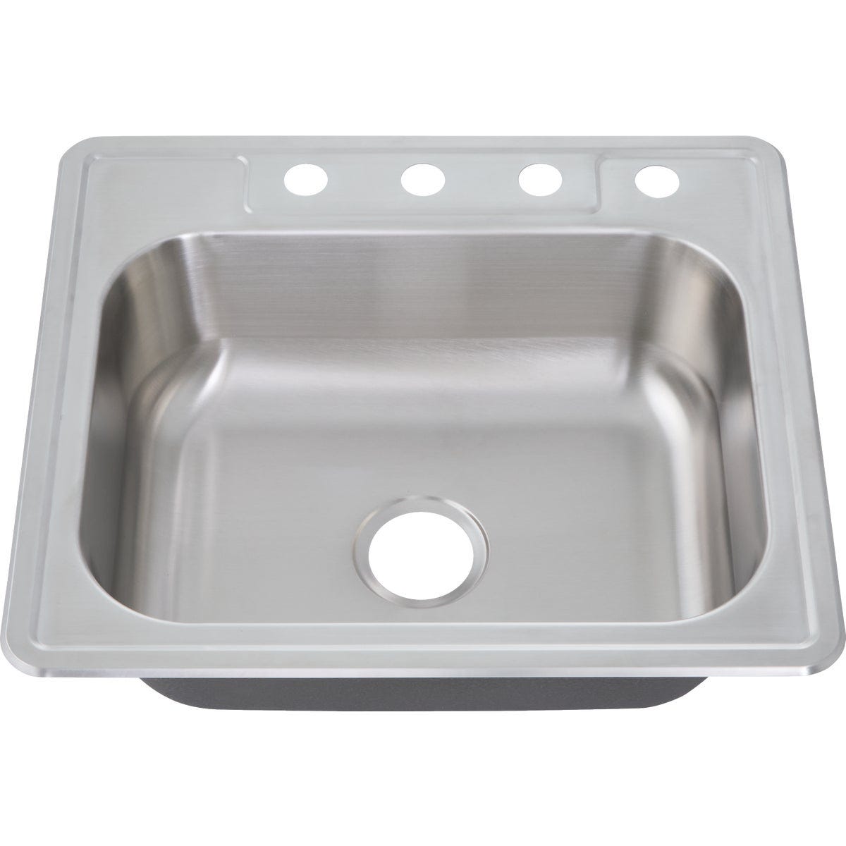 Common Goods 25 In. x 22 In. x 8 In. Single Bowl Top Mount Kitchen Sink ...