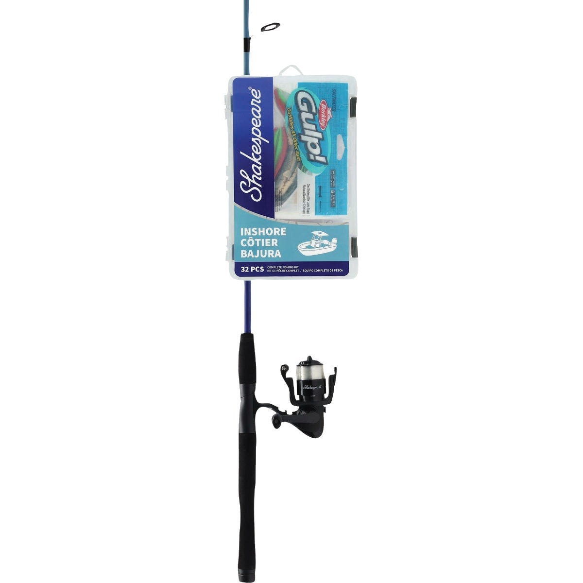 Shakespeare Catch More Fish Inshore Spinning Combo Fishing Rod & Reel ...