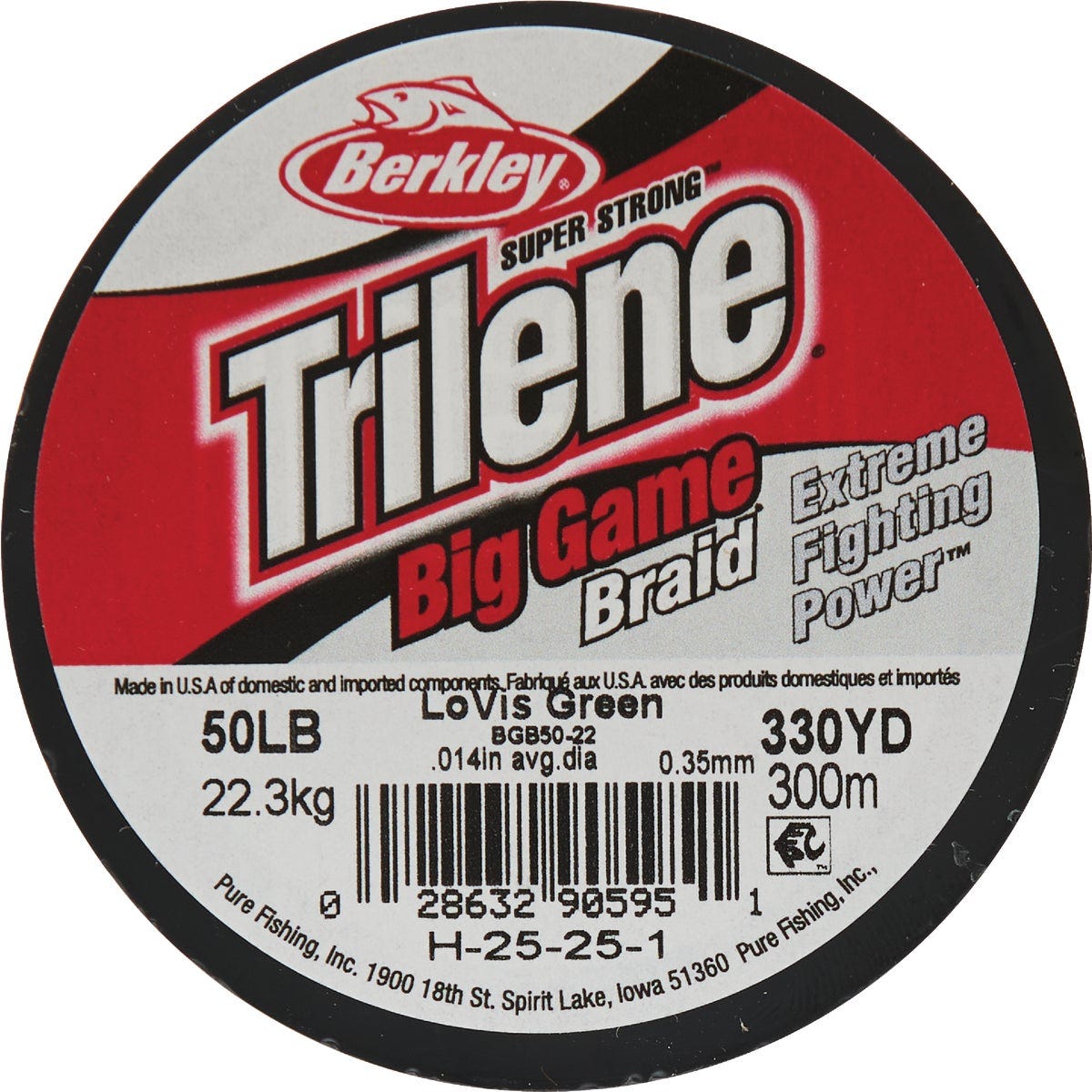Berkley Trilene Big Game Braid 50 Lb. 328 Yd. Lo-Vis Green Fishing Line ...