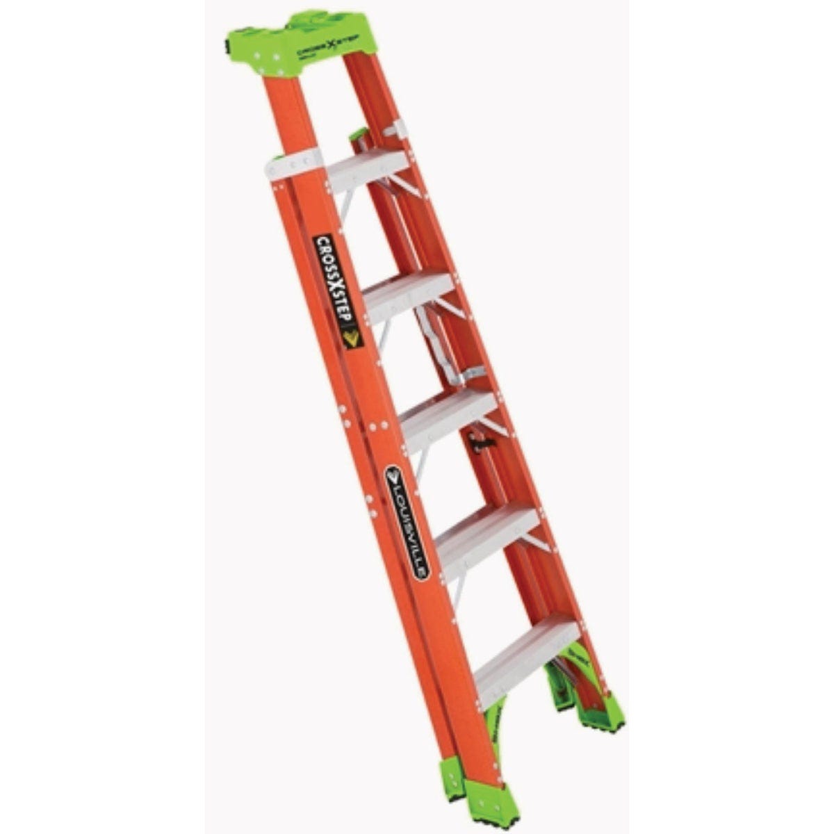 Louisville Ladder 10' Fiberglass Step to Leaning Ladder TIA, 300 Lb ...