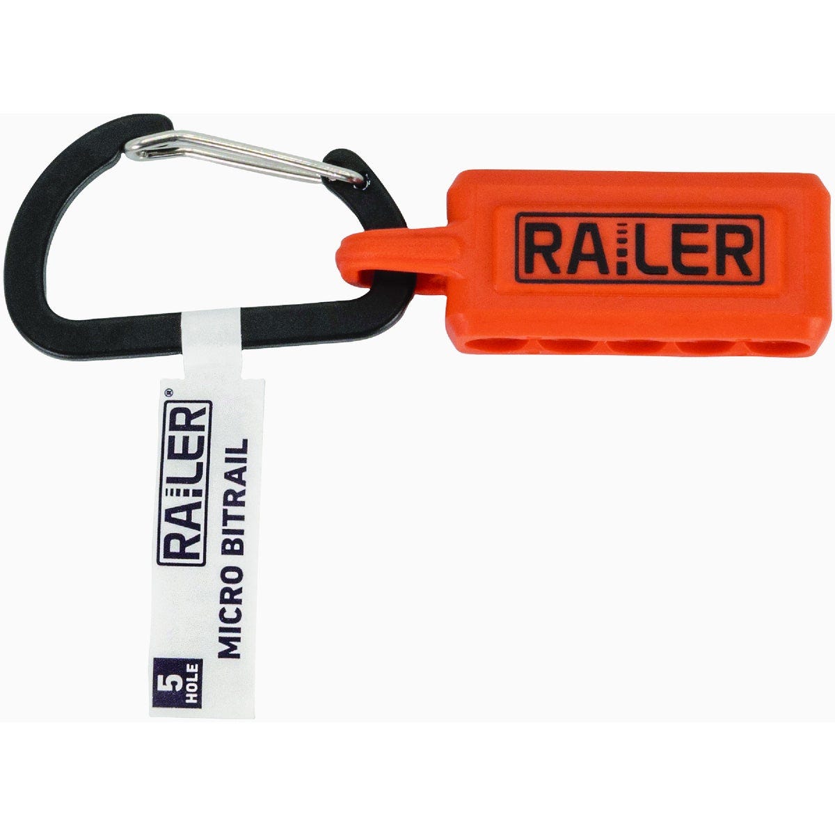 Railer 5-Hole Micro Bitrail Orange Bit Holder Storage Organizer with ...