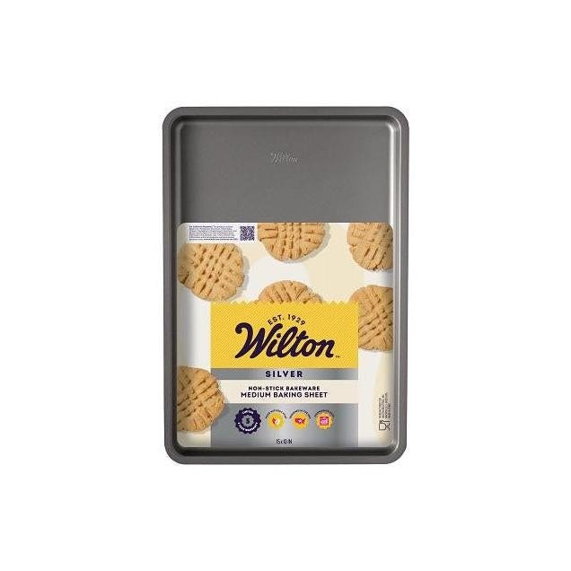 Wilton Silver Non-Stick Bakeware 15.2 In. x 10.25 In. Medium Baking ...