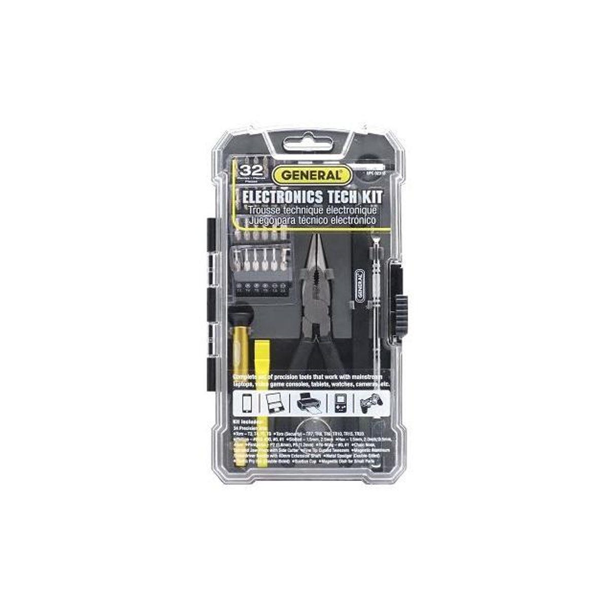 General Tools Electronic Tools Tech Kit for DIY Electronics Repairs (32 ...