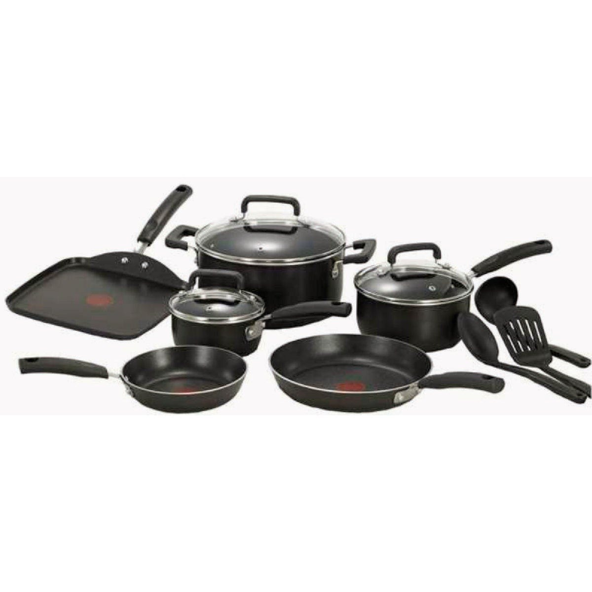 T-Fal Signature Total Black Non-Stick Cookware Set (12 Piece) | True ...
