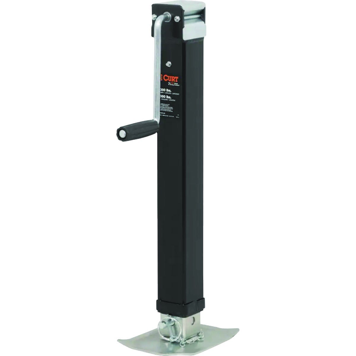 Curt 8,000 Lb. Direct-Weld Square Jack With Side Handle, 15 In. Travel ...
