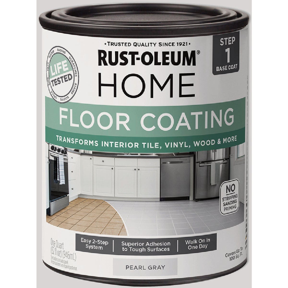 Rust-Oleum Home Floor Coating, Matte Pearl Gray, Quart | True Value ...