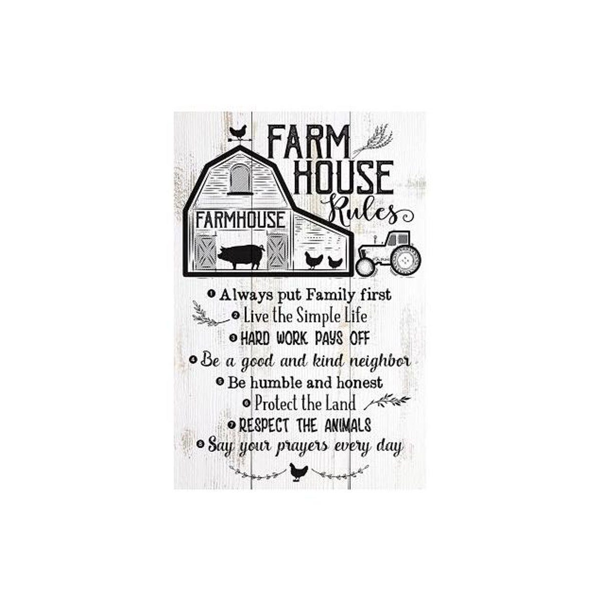 Headwind Indoor/Outdoor Metal Farmhouse Rules Sign | True Value Hardware