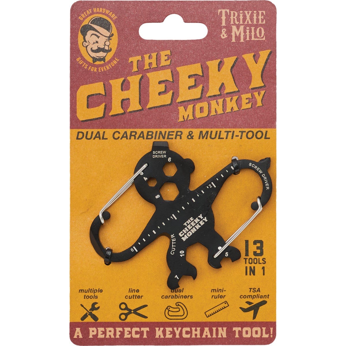 Lucky Jack The Cheeky Monkey Dual Carabiner Multi-Tool | True Value ...