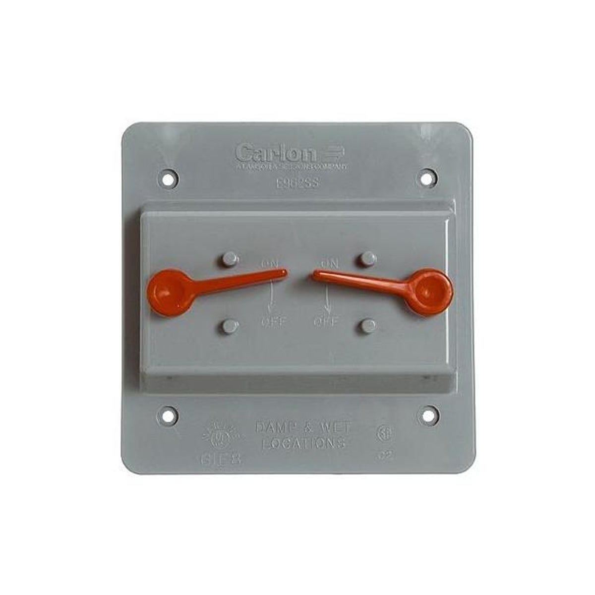 Carlon 2-Gang PVC Double Toggle Switch Box Cover | True Value Hardware