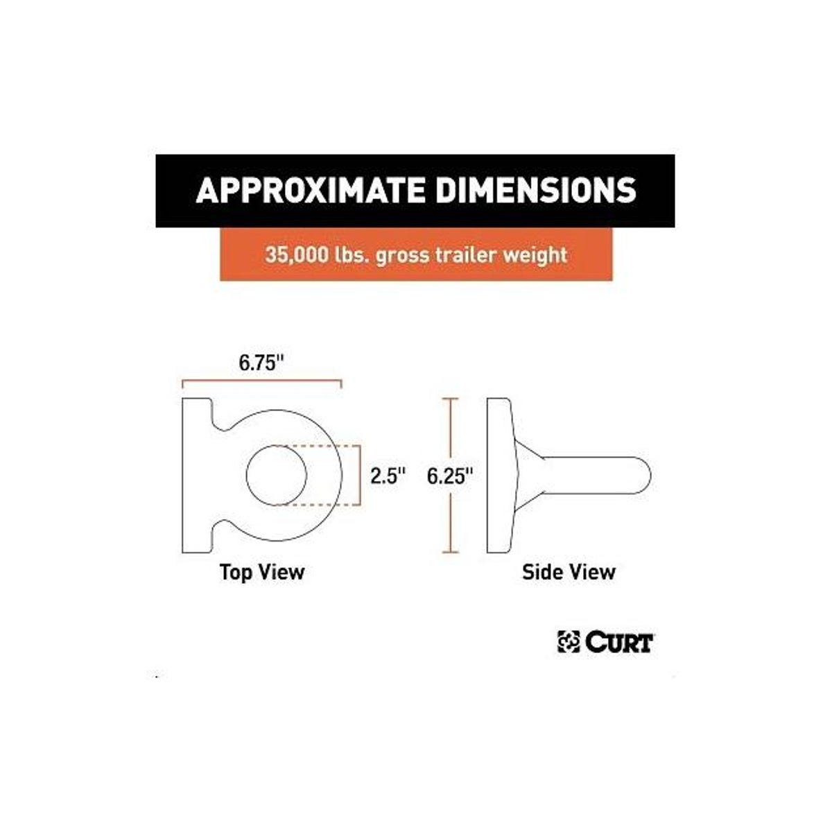 Curt 35,000 Lb. Black Steel Pintle Hitch Lunette Ring | Do it Best