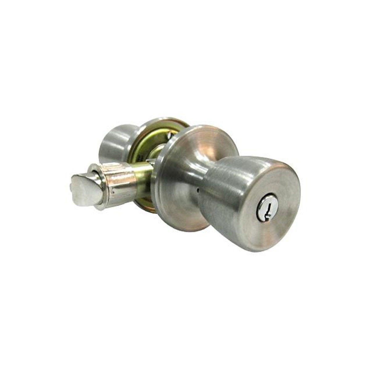 TruGuard Stainless Steel Tulip Nob-Style Mobile Home Entry Lockset ...