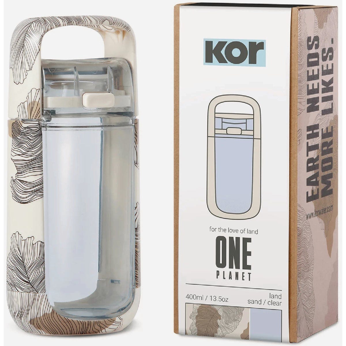 Kor ONE Planet 13-1/2 Oz. Land Sand Clear Water Bottle | True Value ...
