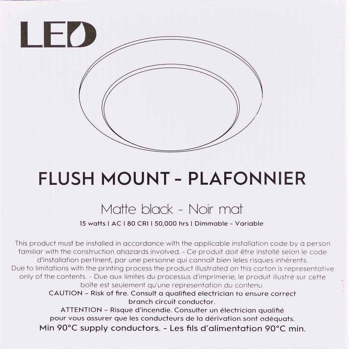 Canarm 7 In. Black LED Disc Light Fixture | True Value Hardware
