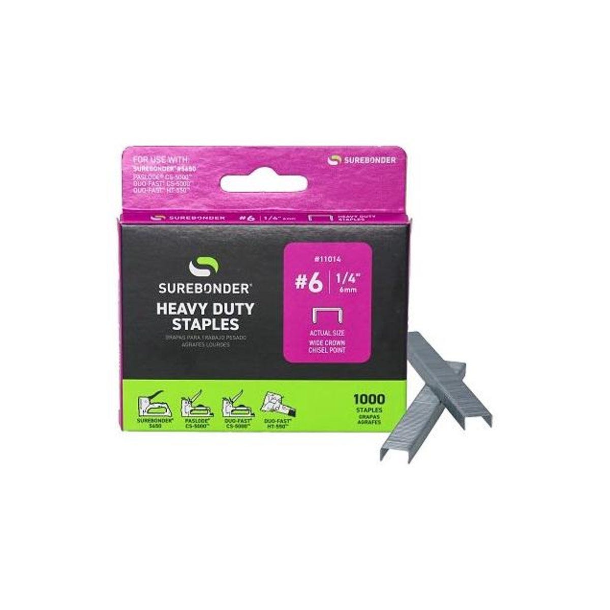 Surebonder 1/4 In. #6 Heavy-Duty Staples (1000-Pack) | True Value Hardware
