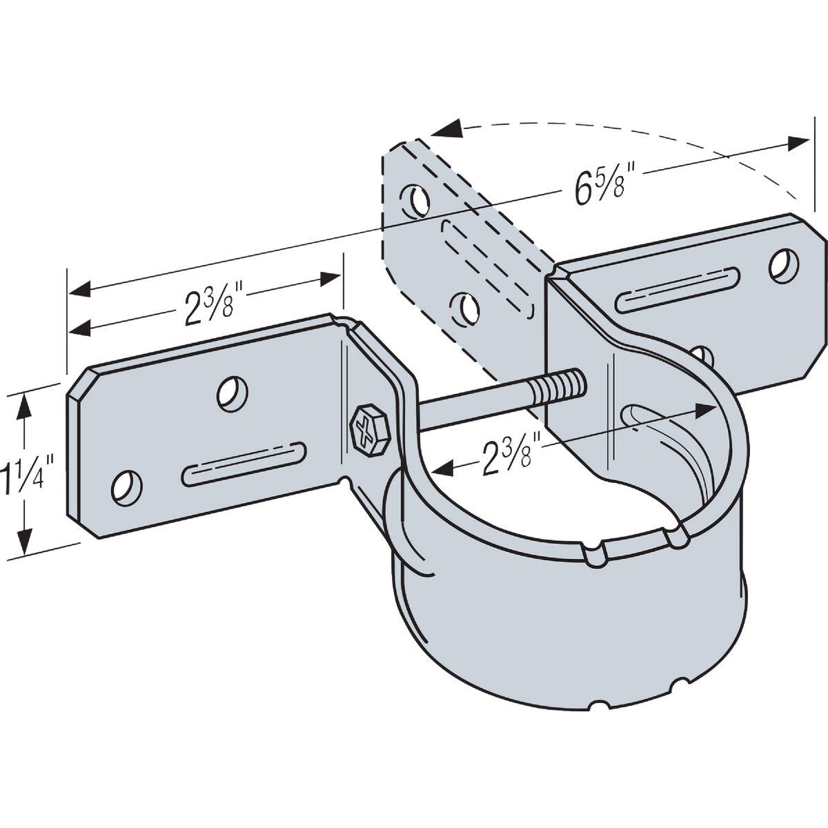 Simpson Strong-Tie 2 In. 14-Ga. Pipe Grip Tie | True Value Hardware