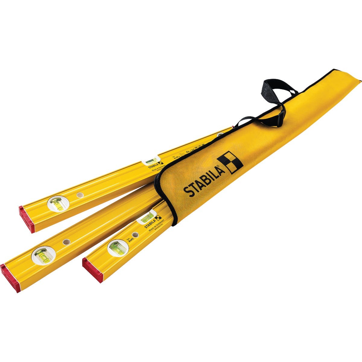 Stabila Pro Aluminum Three Level Set (48 In., 24 In., 12 In.) with Case ...