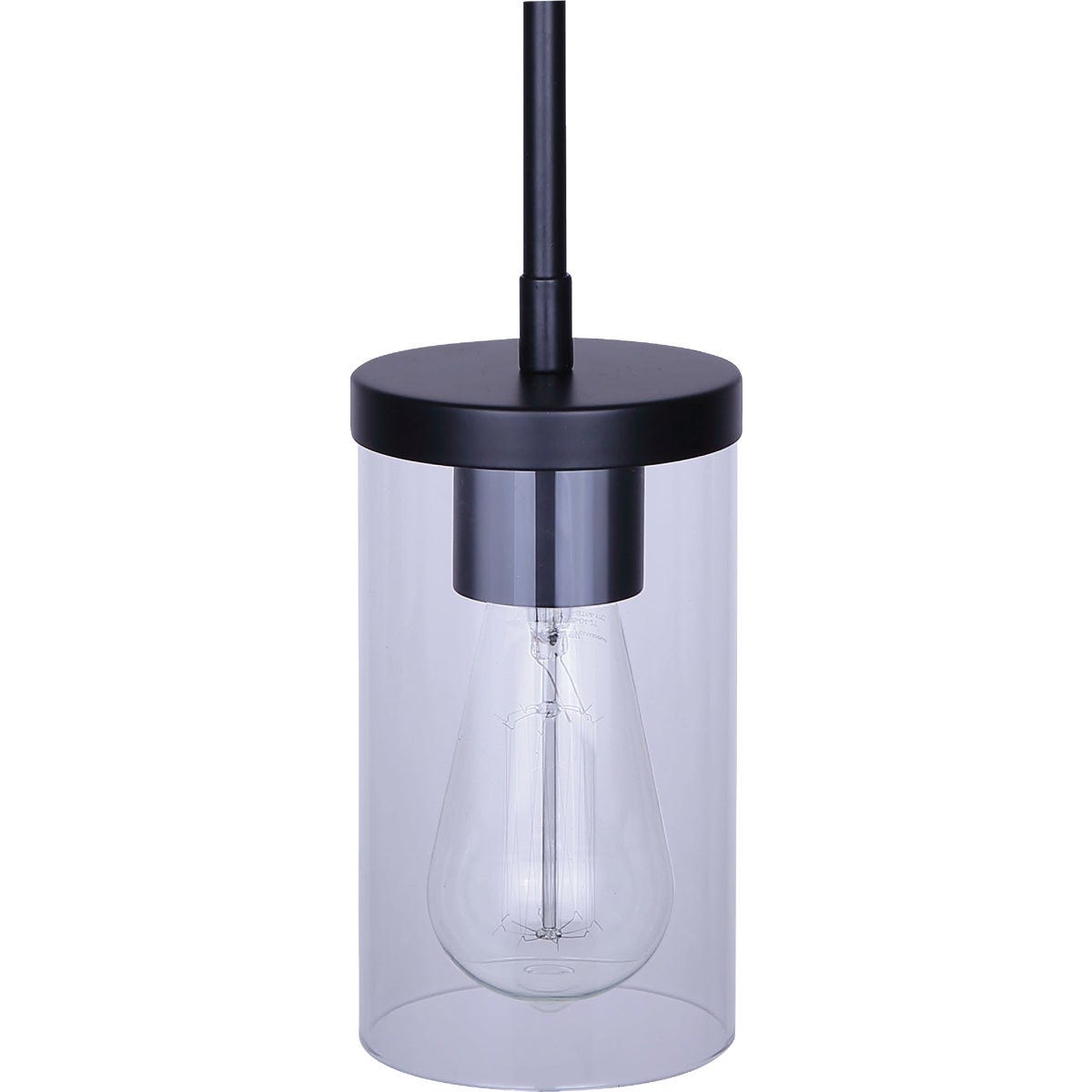 Canarm Britton Black Pendant Light Fixture, Clear Glass | True Value ...