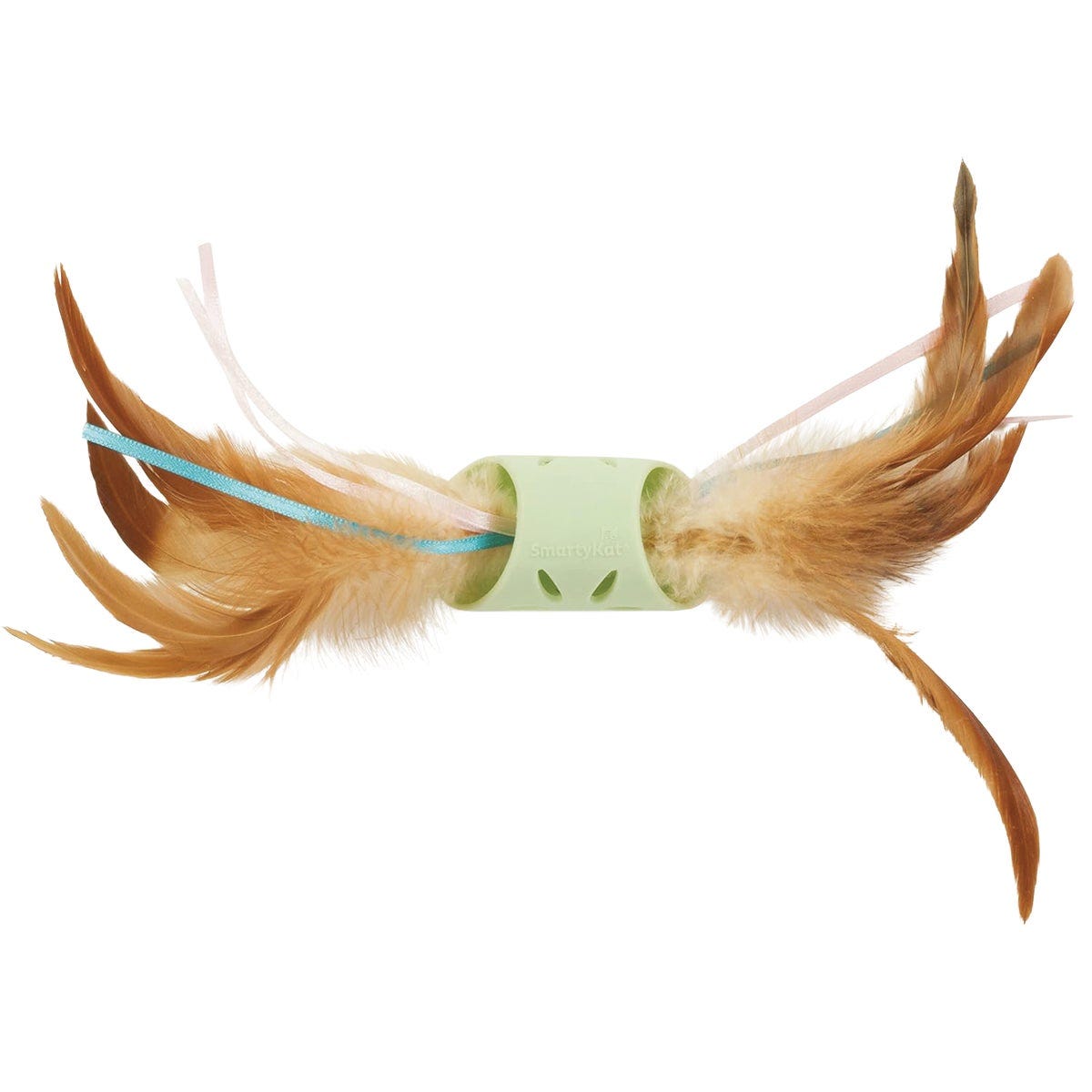 SmartyKat Flutter Roller Soft Rolling Feathers & Ribbons Cat Toy | True ...
