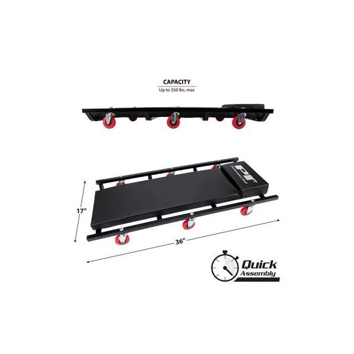 Performance Tool 36 In. Steel Frame 6-Caster Creeper | Do it Best