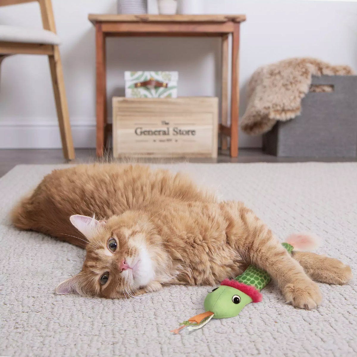 SmartyKat Crinkle Creeper Crinkle Plush Snake Kicker Catnip Cat Toy ...
