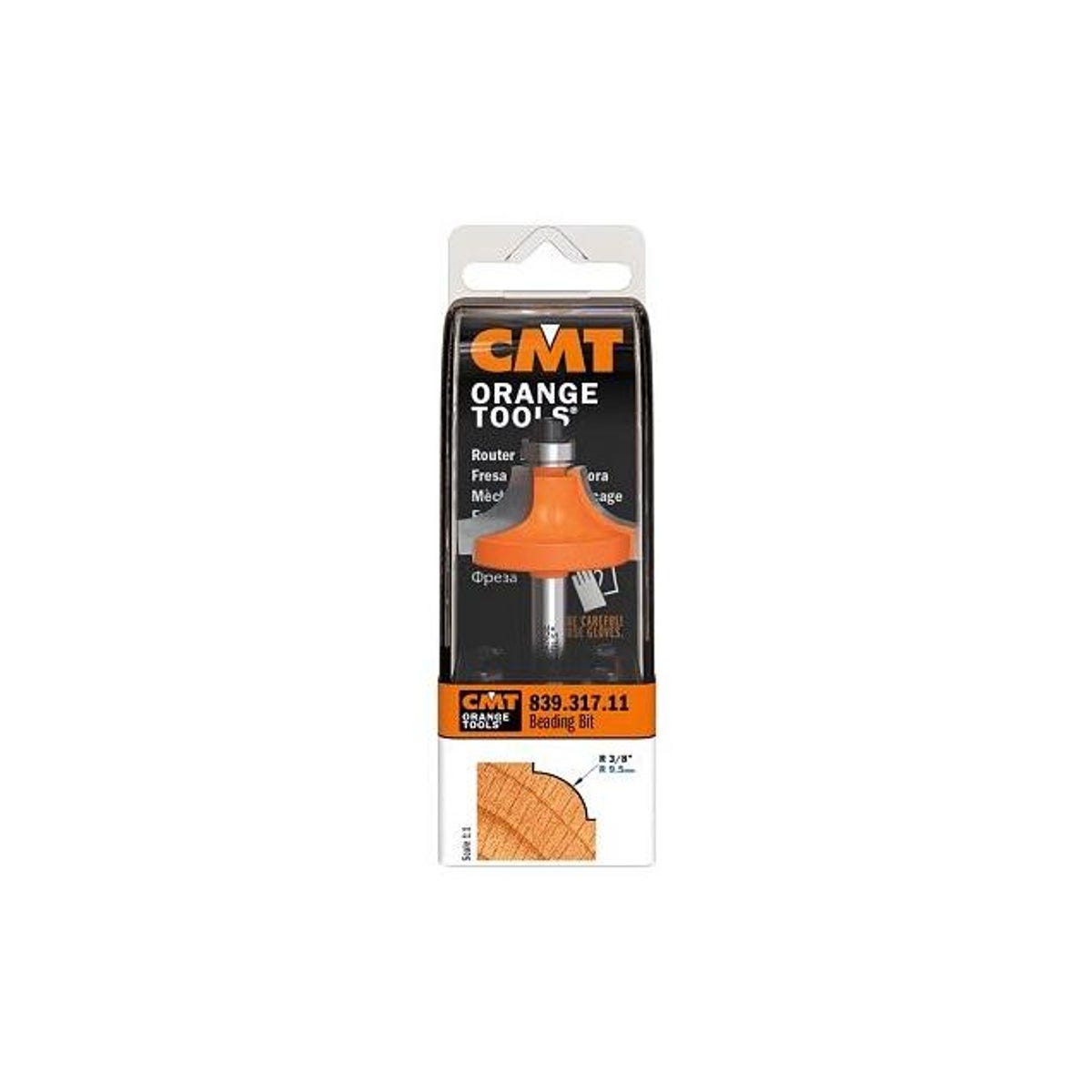 CMT Orange Tools 3/8 In. Radius 1/4 In. Shank Beading Router Bit | Do ...