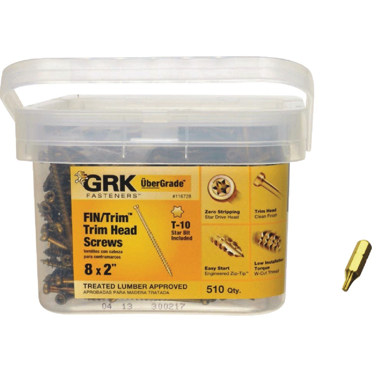 GRK #8 x 2 In. Star Drive Steel Trim Screw (510 Ct.) | True Value Hardware