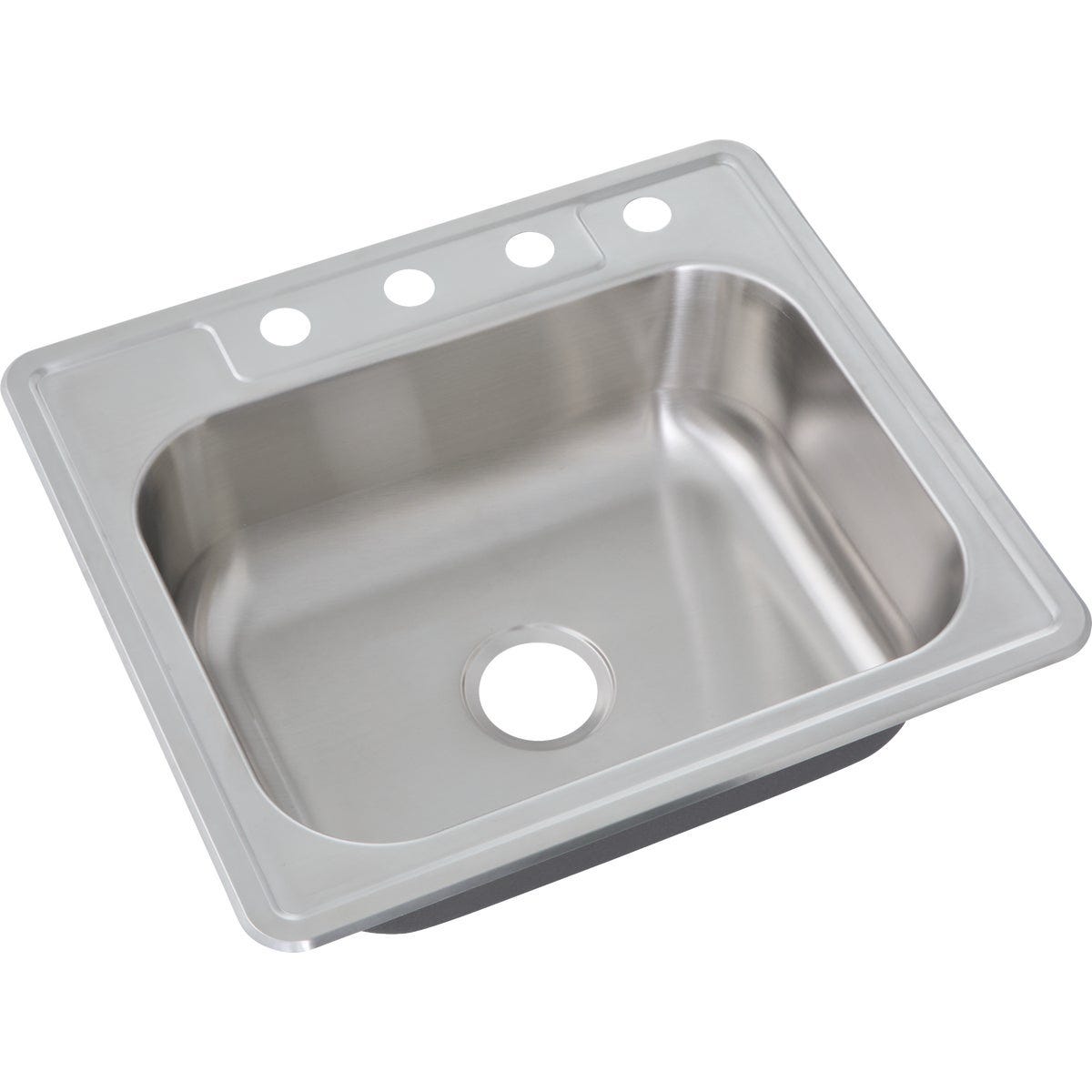 Common Goods 25 In. x 22 In. x 8 In. Single Bowl Top Mount Kitchen Sink ...
