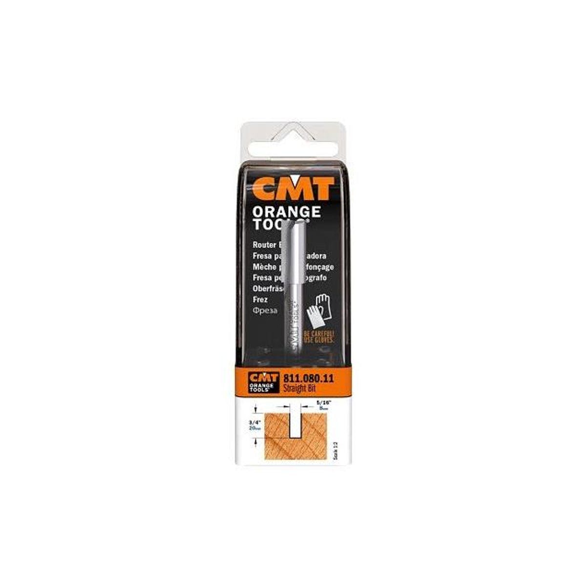 CMT Orange Tools 5/16 In. 1/4 In. Shank Solid Carbide Straight Router ...