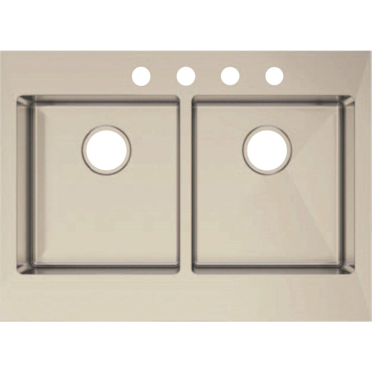 Compass Manufacturing Double Bowl 33 In. x 24 In. x 8 In. Stainless ...