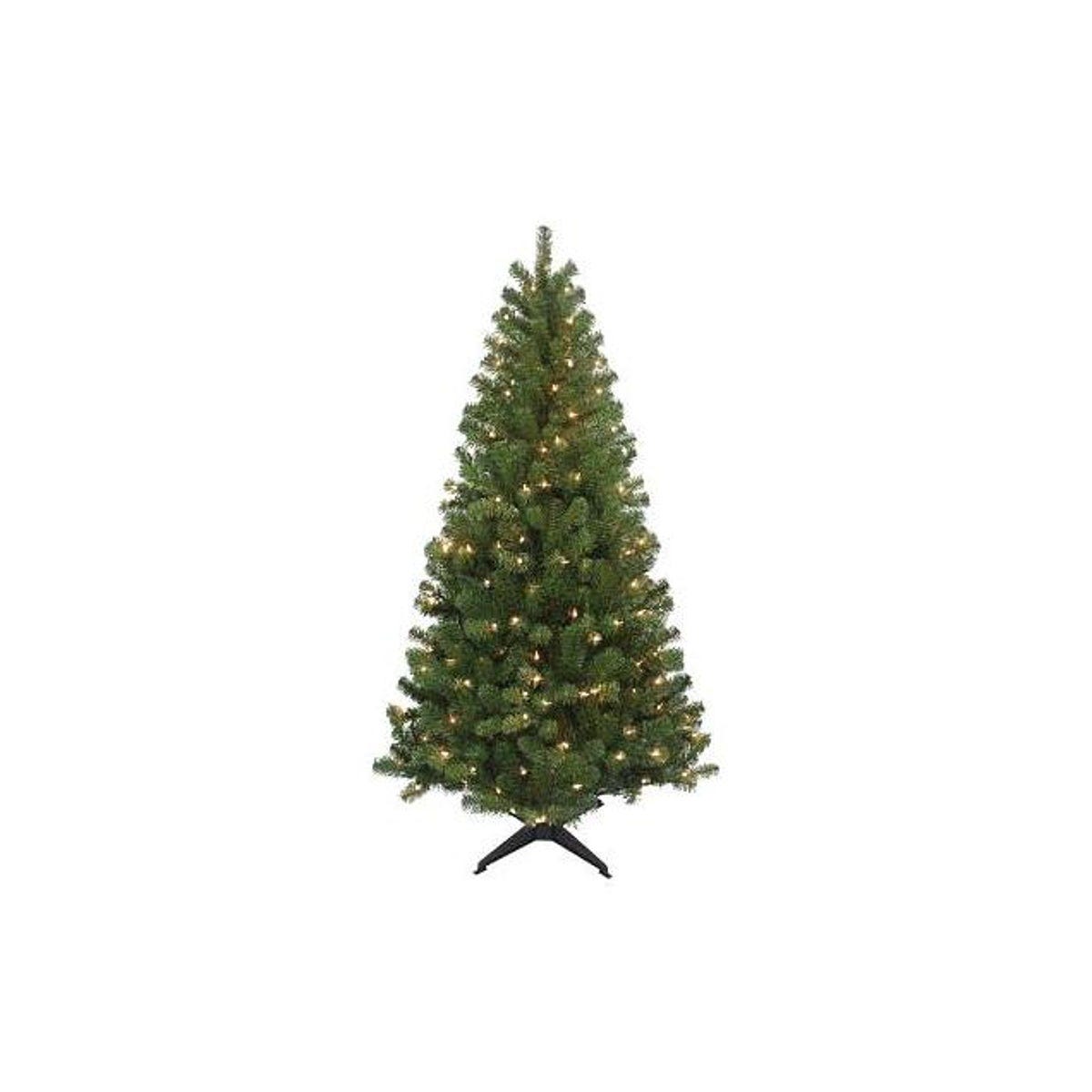 Puleo 6 Ft. 200-Bulb Clear Lights Artificial Tacoma Pre-Lit Christmas ...