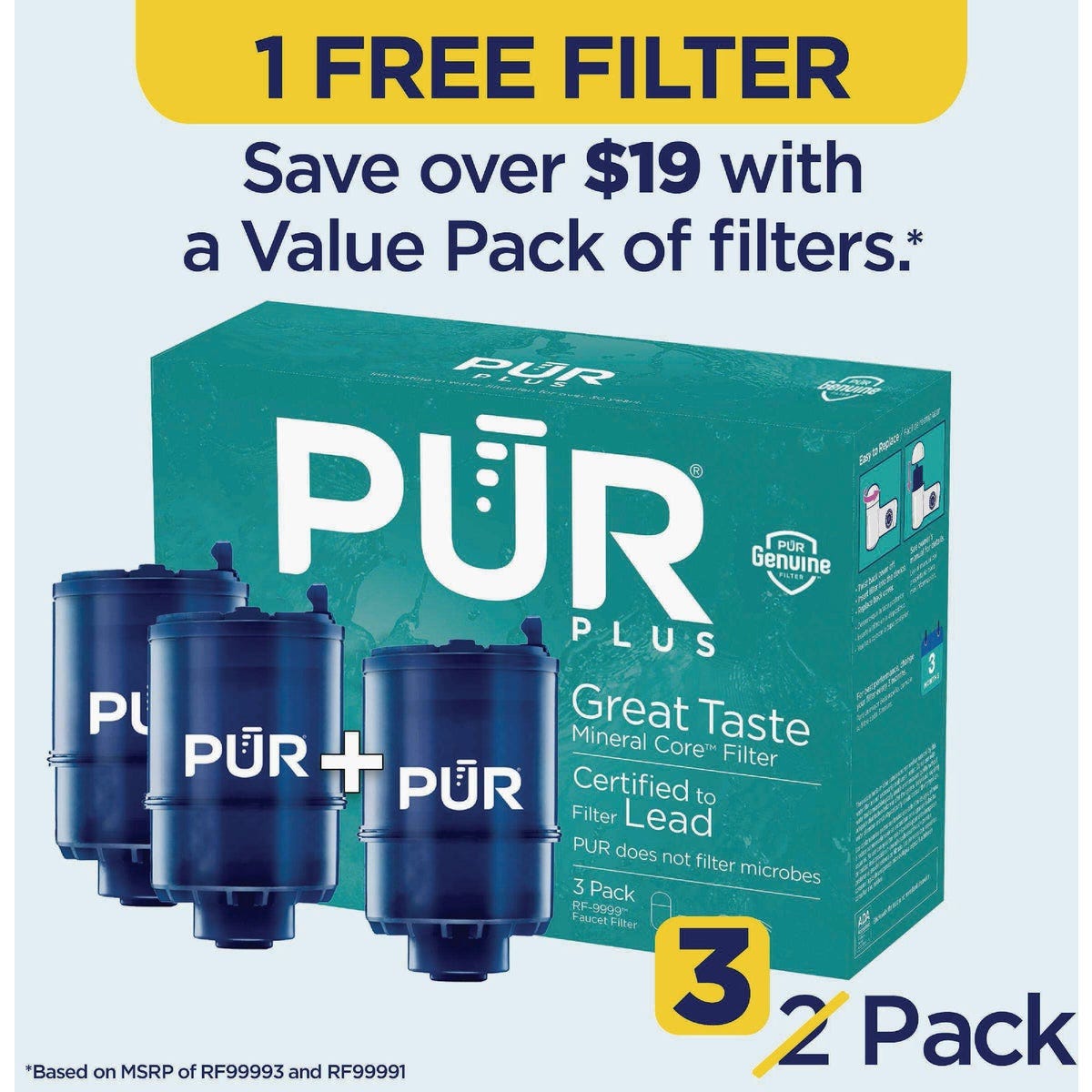 Pur Plus Faucet Filter (3-Pack) | True Value Hardware